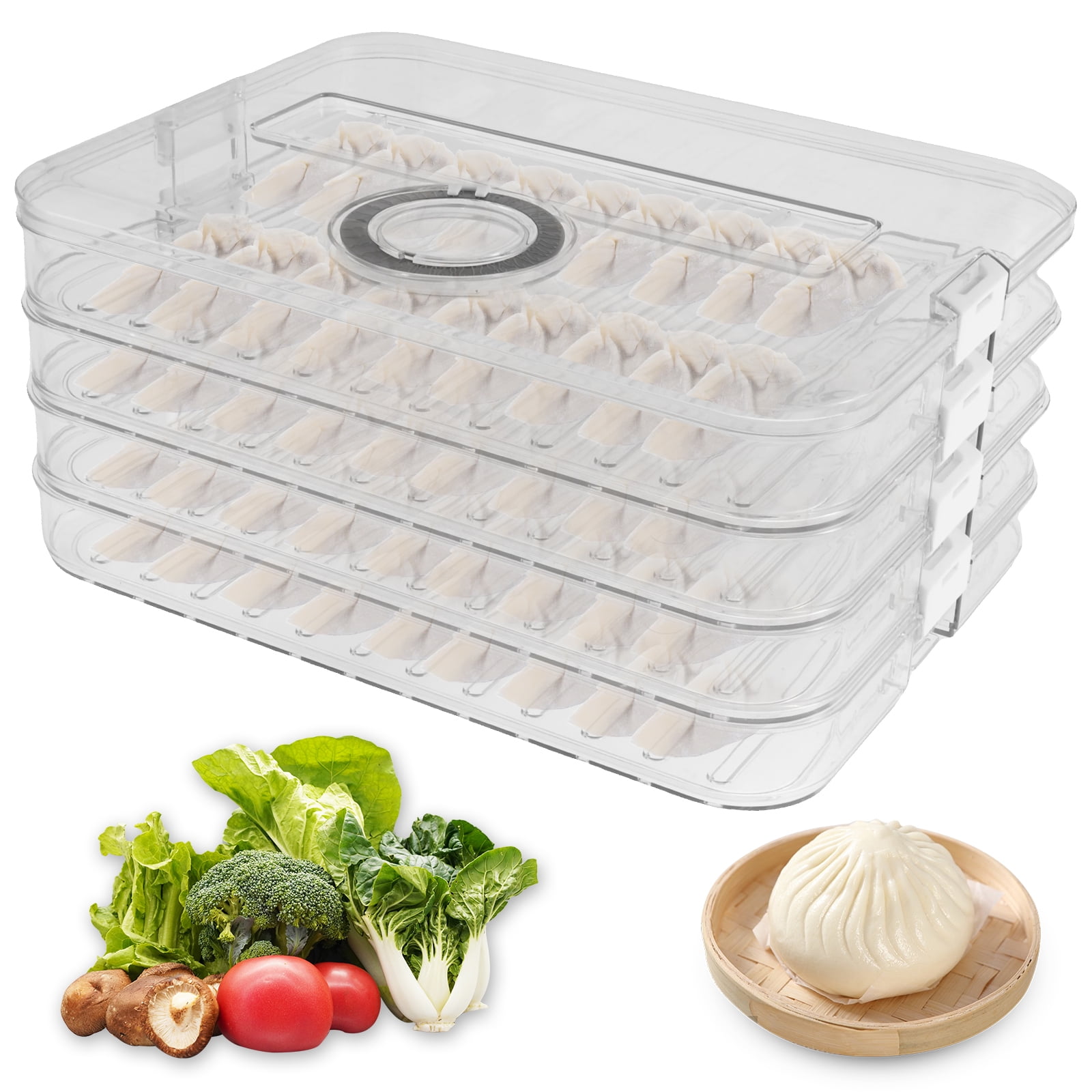 Deli Meat Container for Fridge 3/4 Layer Cheese Container Sealed Bacon ...