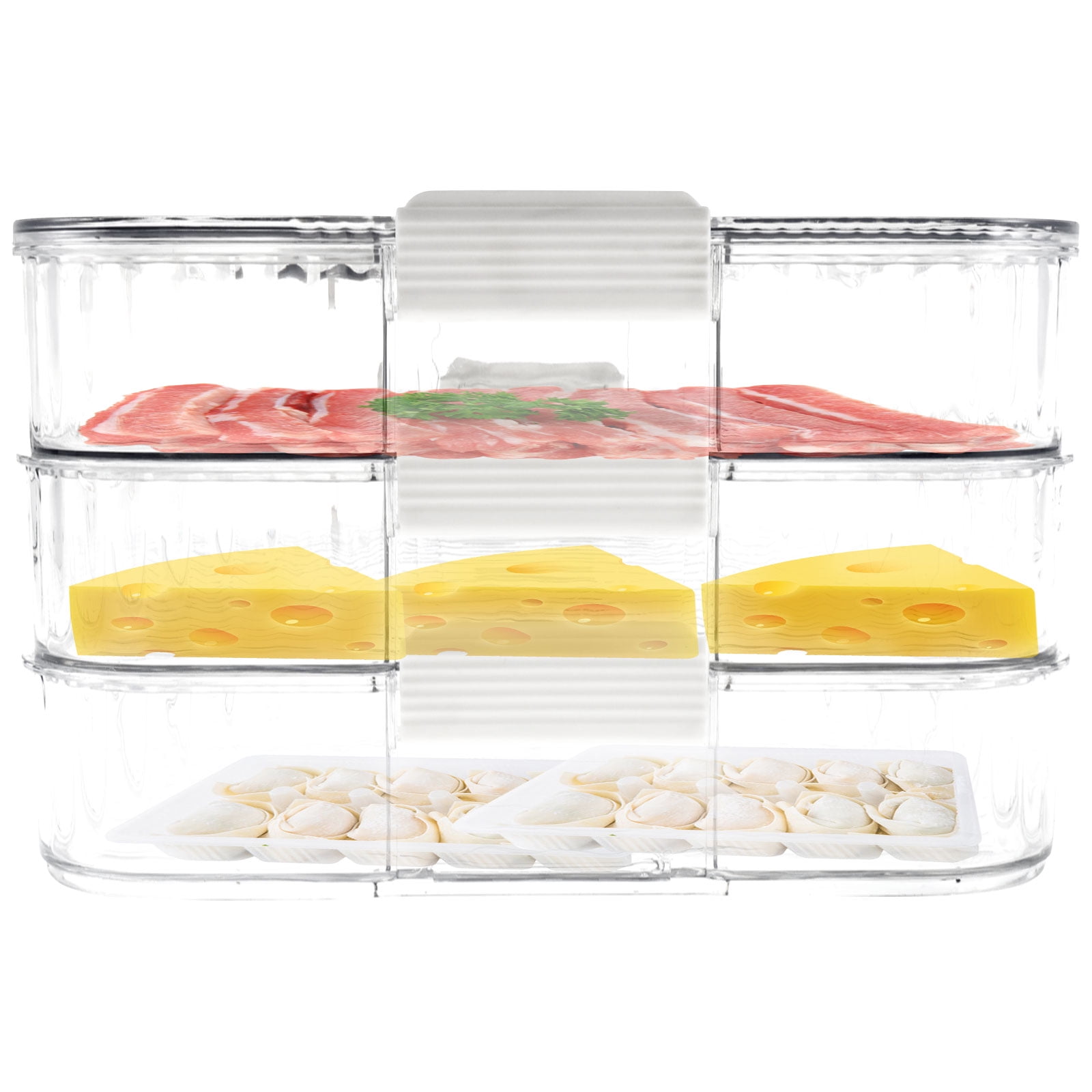 Deli Meat Container for Fridge 3 Layer / 4 Layer Bacon Storage ...