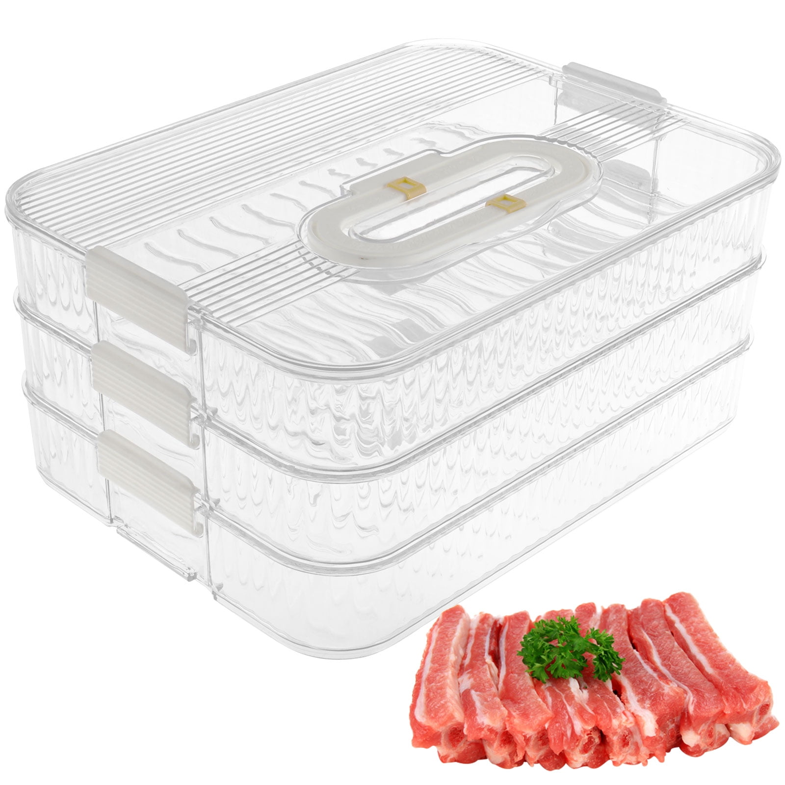 Deli Meat Container for Fridge 3 Layer / 4 Layer Bacon Storage ...