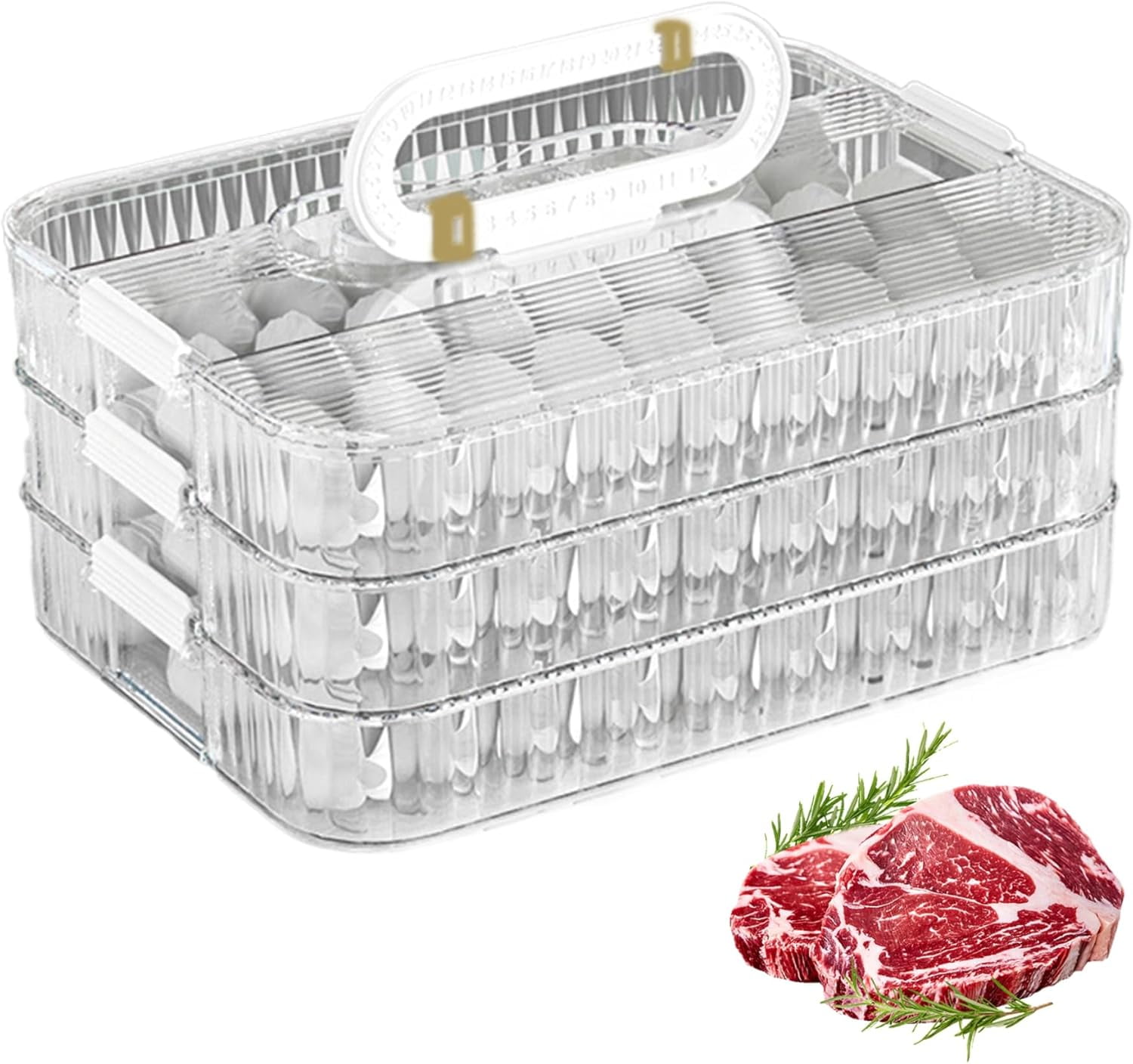 Deli Meat Container for Fridge 3 Layer Lunch Meat Container for ...