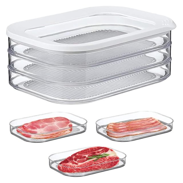 Deli Meat Container for Fridge,Bacon Lunch Meat Container for ...
