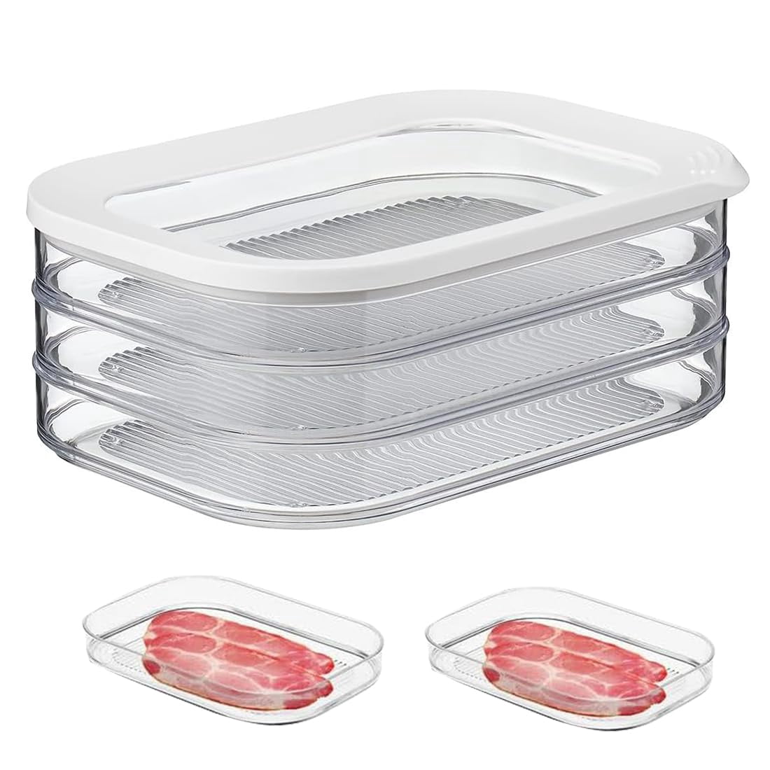 Deli Meat Container for Fridge, Bacon Lunch Meat Container for ...