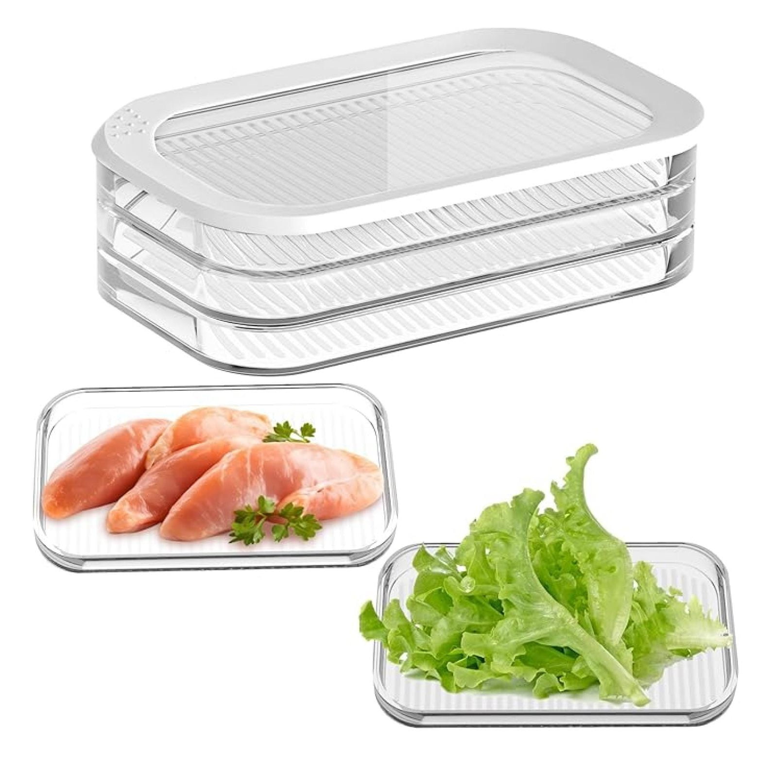 Deli Meat Containers for Fridge, Stackable Lunch Meat Containers for ...