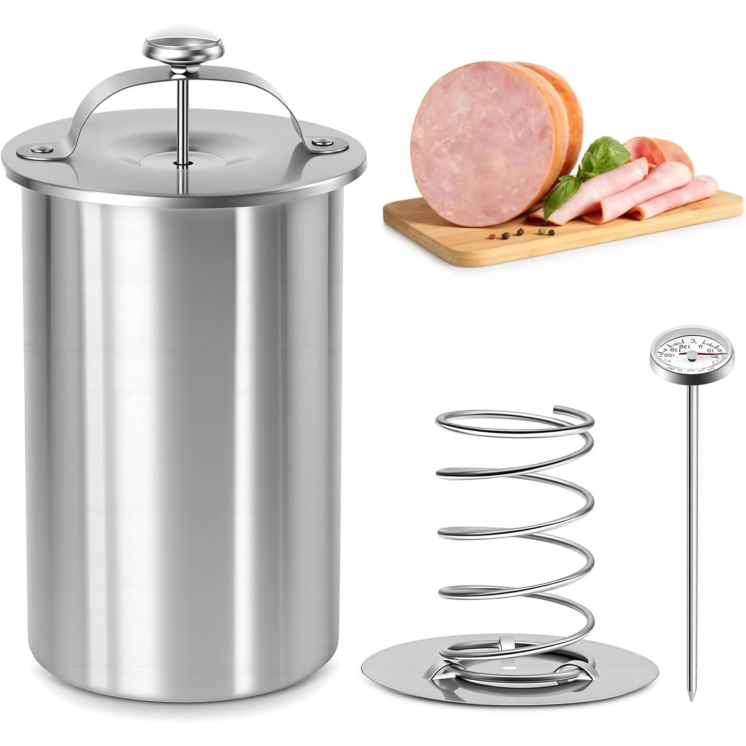 Deli Meat Press, Deli Press, Ham Maker Meat Press, Stainless Steel Deli ...