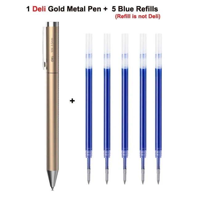 Deli Metal Sign Pen Ballpen Signing Pen 0.5MM Gel PREMEC Smooth ...