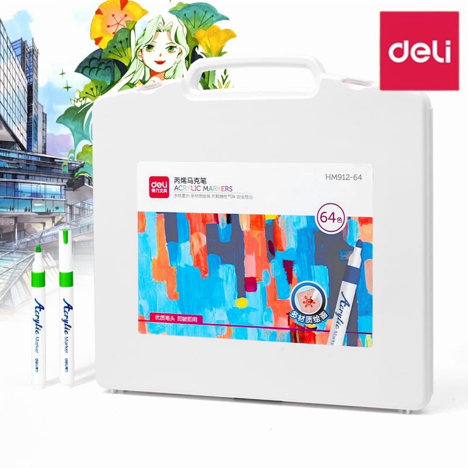 Deli Paint Markers Quick Drying Acrylic Marker Pens Paint Pens Paint ...