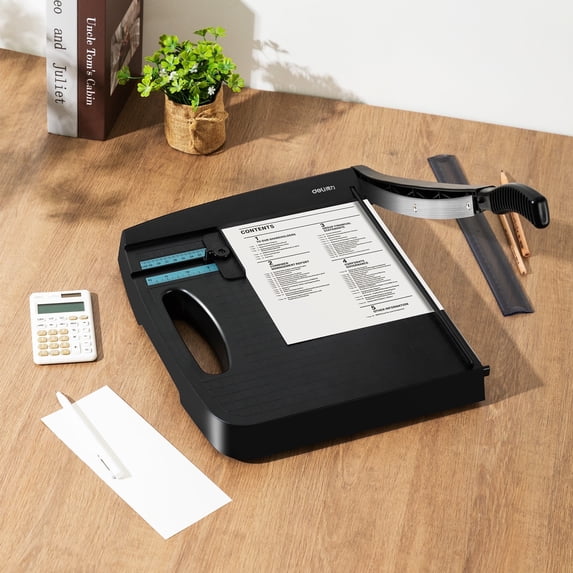 Deli Multi-Purpose Guillotine Trimmer, 12" Cut Length Heavy Duty Paper ...