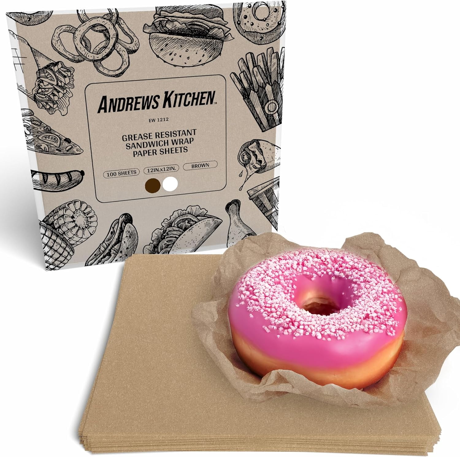 Deli Paper Sheets 12" × 12", Grease-Resistant, Food-Safe, Non-Stick ...