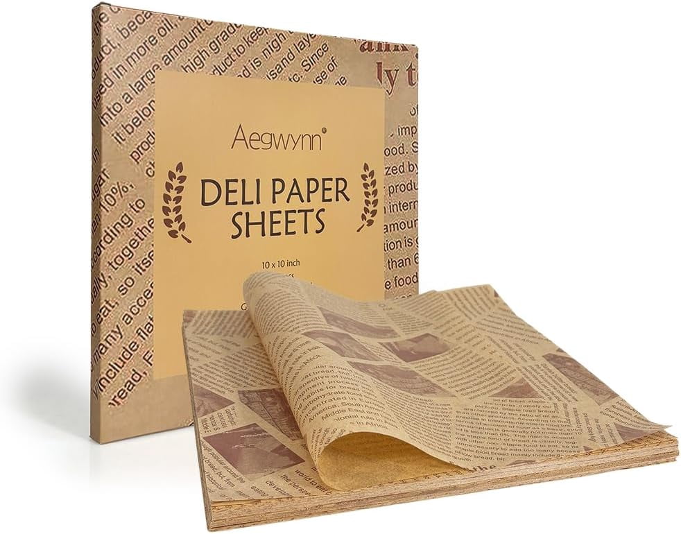 Deli Paper Sheets, Wax Coated, Food Safe, Grease-Proof, 10x10 Inch, 200 ...