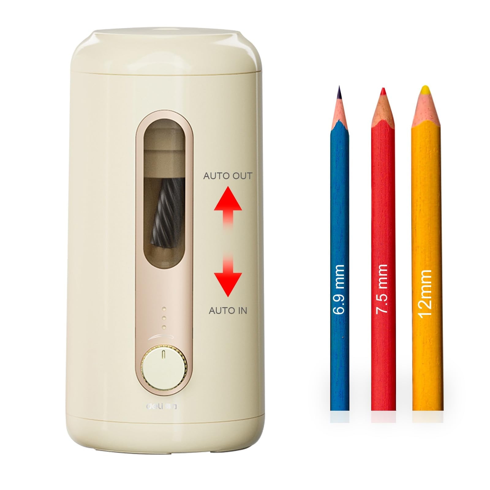 Deli Rechargeable Electric Pencil Sharpener, Fully Automatic Pencil ...