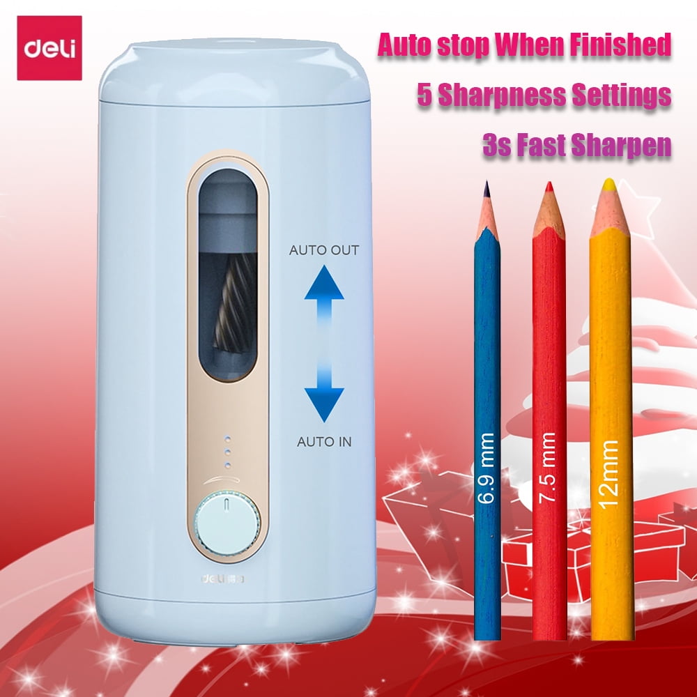 Deli Rechargeable Electric Pencil Sharpener, Fully Automatic Pencil ...