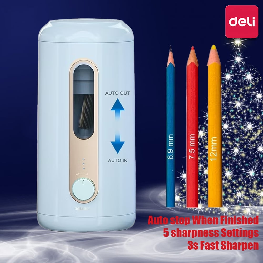 Deli Rechargeable Electric Pencil Sharpener, Fully Automatic Pencil ...