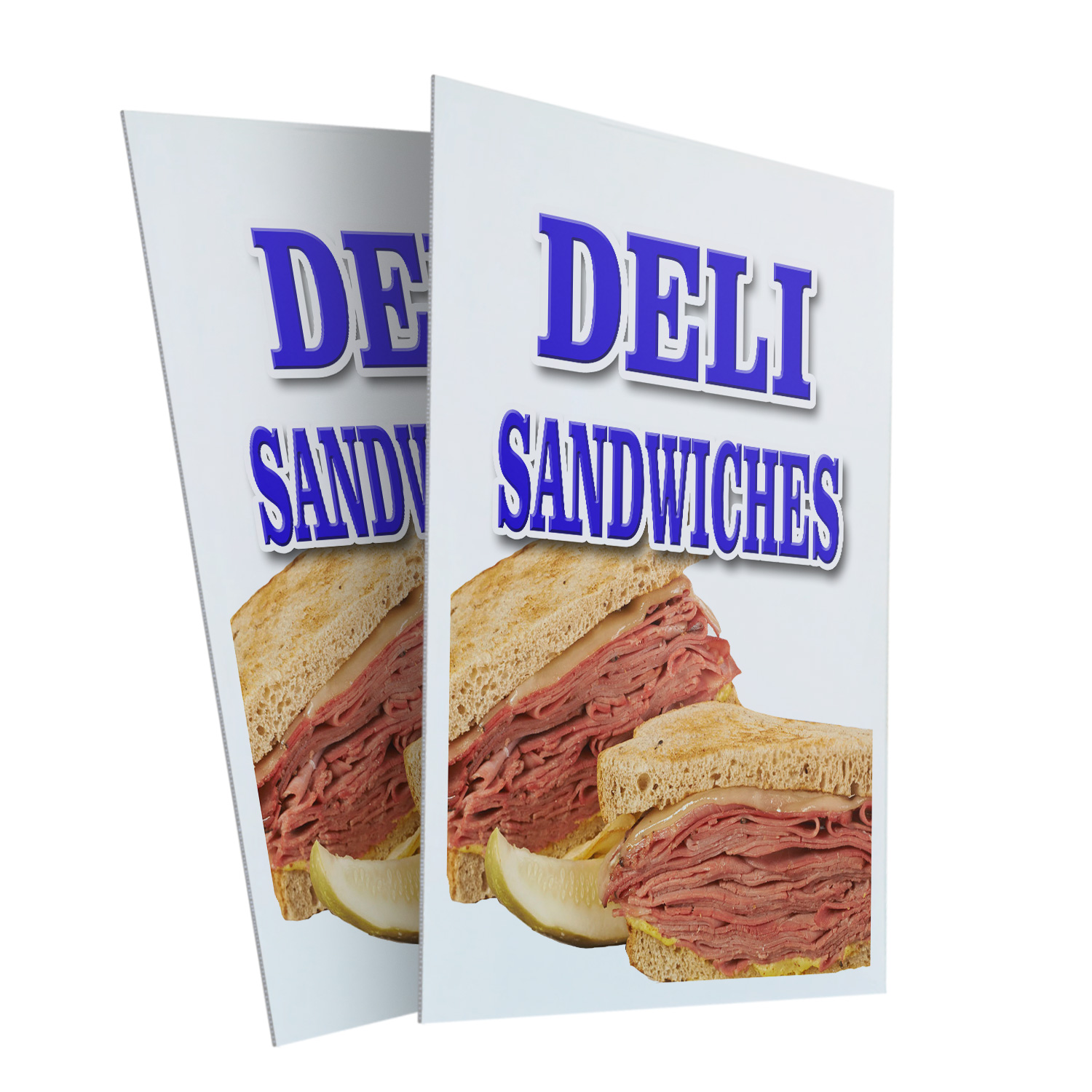 Deli Sandwiches (2-PACK) 24" x 36" Plastic Signs | Sign Insert 4mm ...