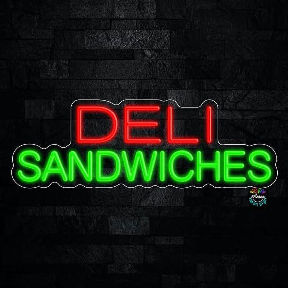 Deli Sandwiches LED Neon Sign 27"L x 9"H #32212 - Walmart.com