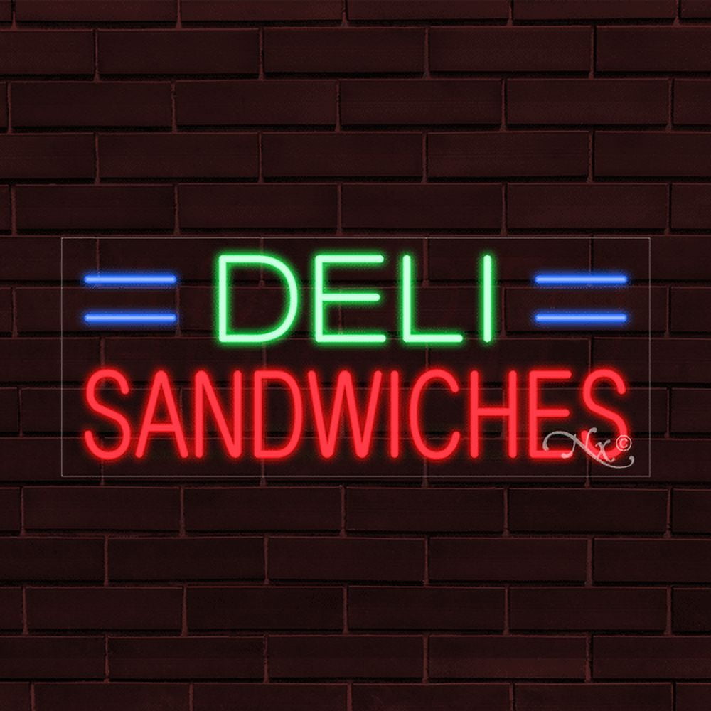 Deli Sandwiches-LED Neon Sign 30"L x 12"H #30533 - Walmart.com