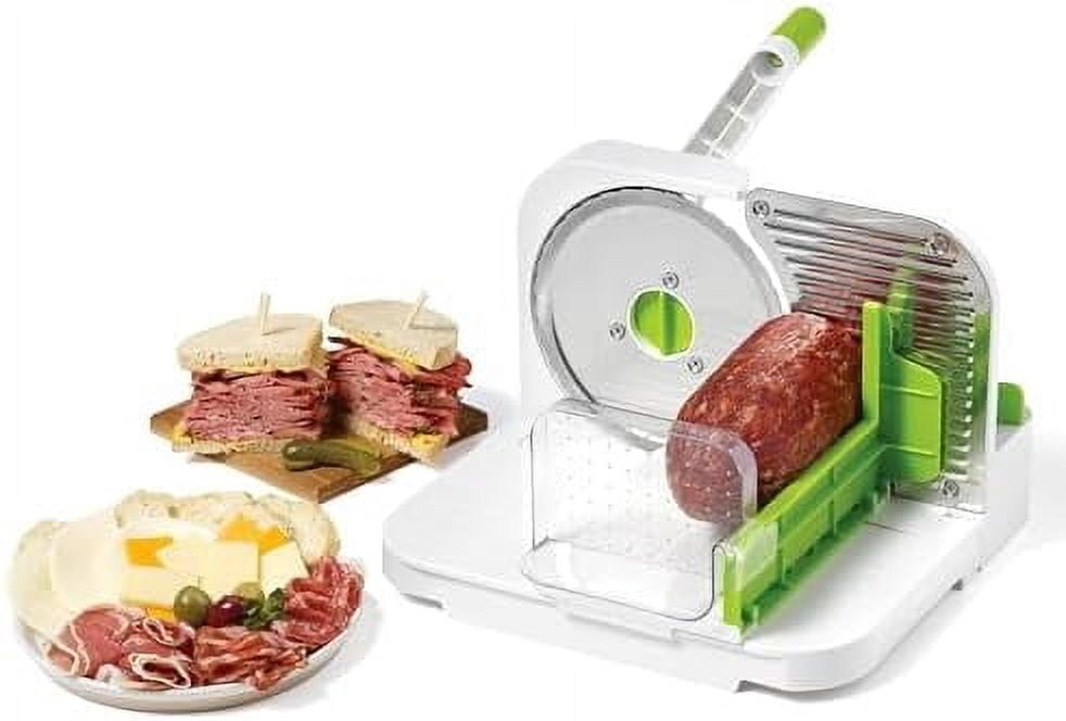 Deli Slicer - Slices Meat, Cheese, Bread - 6.5" Stainless Steel Blade ...