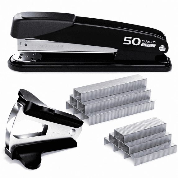 Ouxumoll Heavy Duty Office Stapler, Full Strip Desk Stapler with ...