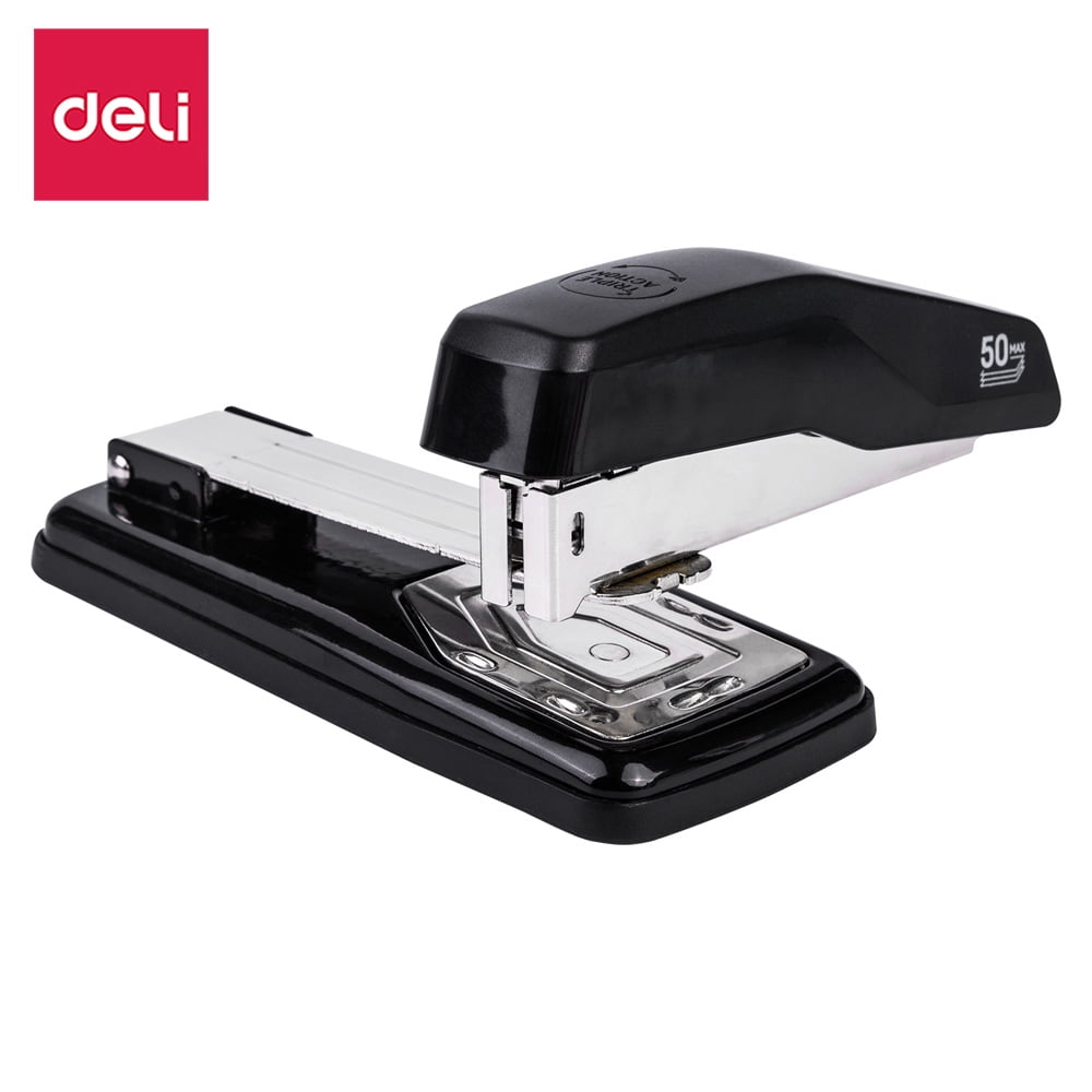 Deli Swing-Arm Swivel Stapler, 360 Degree Rotate Desktop Staplers,50 ...