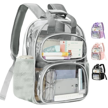SANMADROLA Clear Backpack Heavy Duty, PVC See Through Book Bag for ...