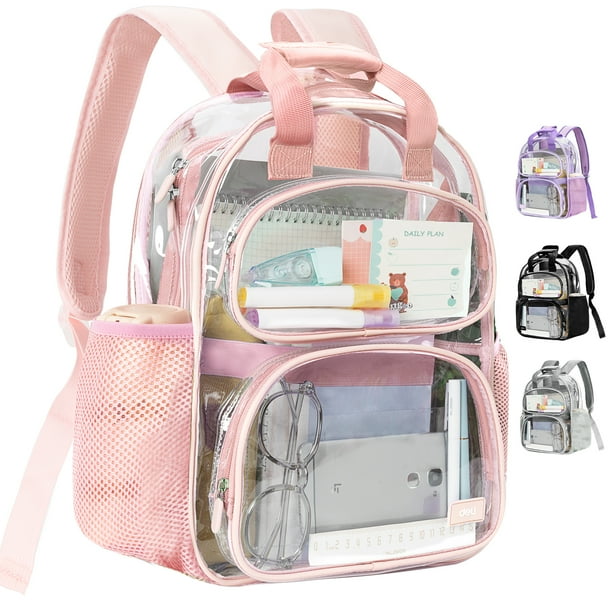 Deli Clear Backpack Heavy Duty, Waterproof PVC Transparent Backpacks ...