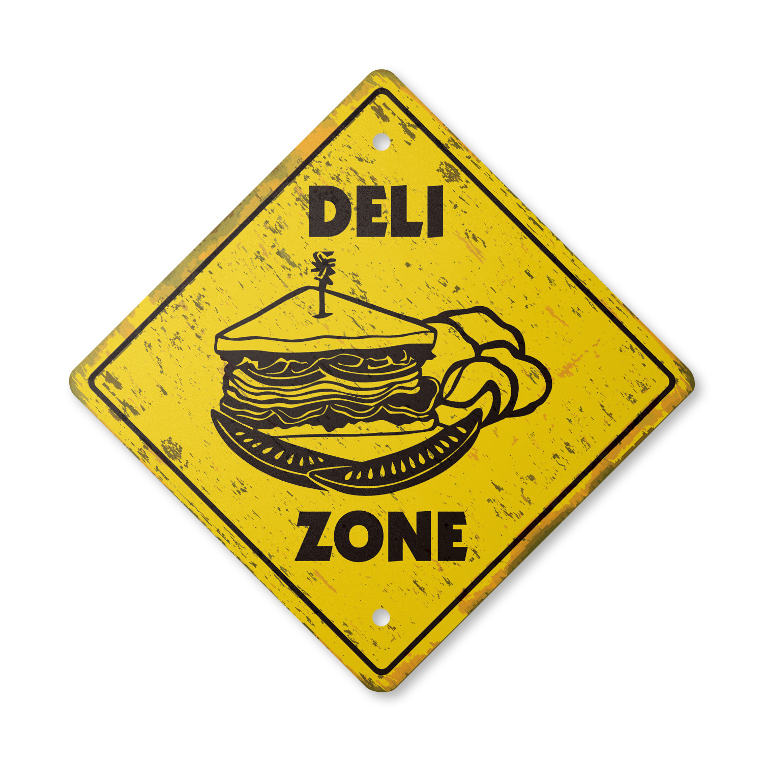 Deli Vintage Crossing Sign Zone Xing | Indoor/Outdoor Plastic | 20 ...