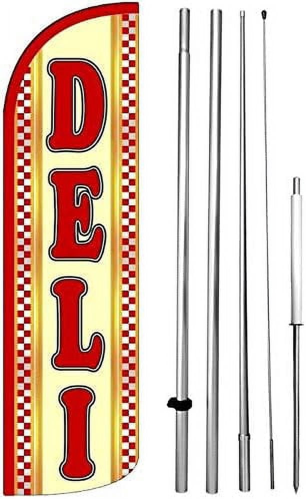 Deli - Windless Swooper Flag Kit 15' Tall Feather Banner Sign yq-h ...