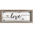 DeliDecor Love - 12" X 5" Wooden Signs Wall Decor Rustic Embossed Retro ...