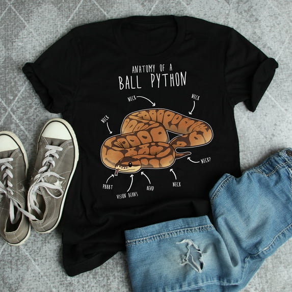 DeliFri Ball Python Shirt, Women, Men, Reptile Tshirt, Snake Lover Gift ...