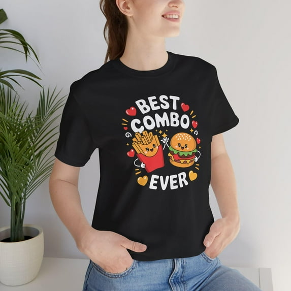 DeliFri Best Combo Ever Shirt, Burger And Fries Tee, Fast Food Lovers T ...
