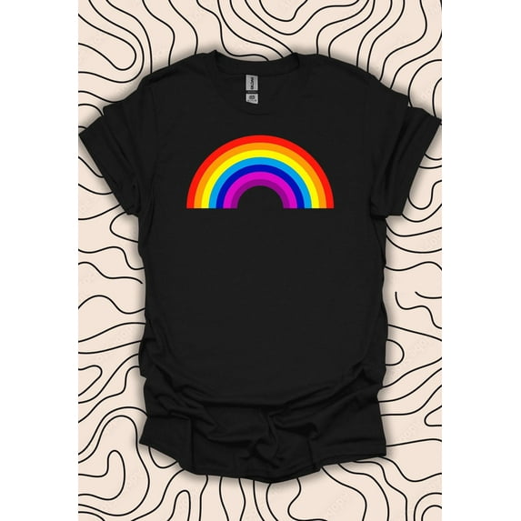 DeliFri Bright Rainbow Pride T-Shirt – Colorful LGBTQ+ Tee – Fun ...