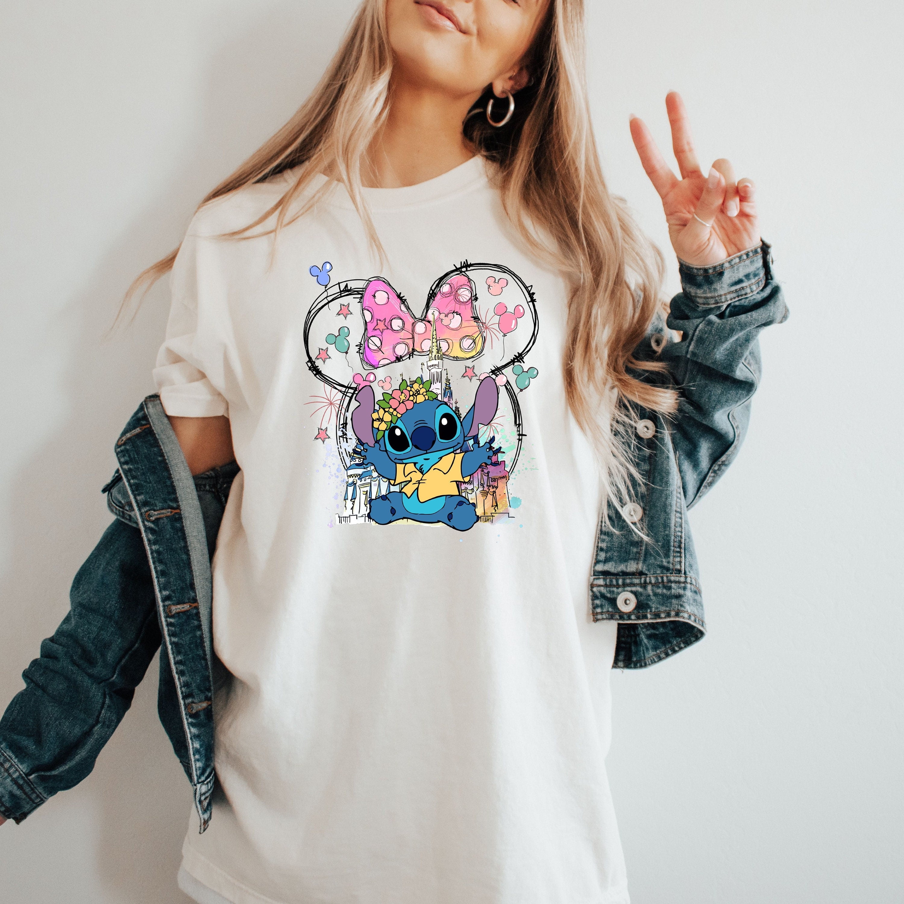 DeliFri Comfort Colors® Minnie Stitch T Shirt, Disney Stitch Shirt ...