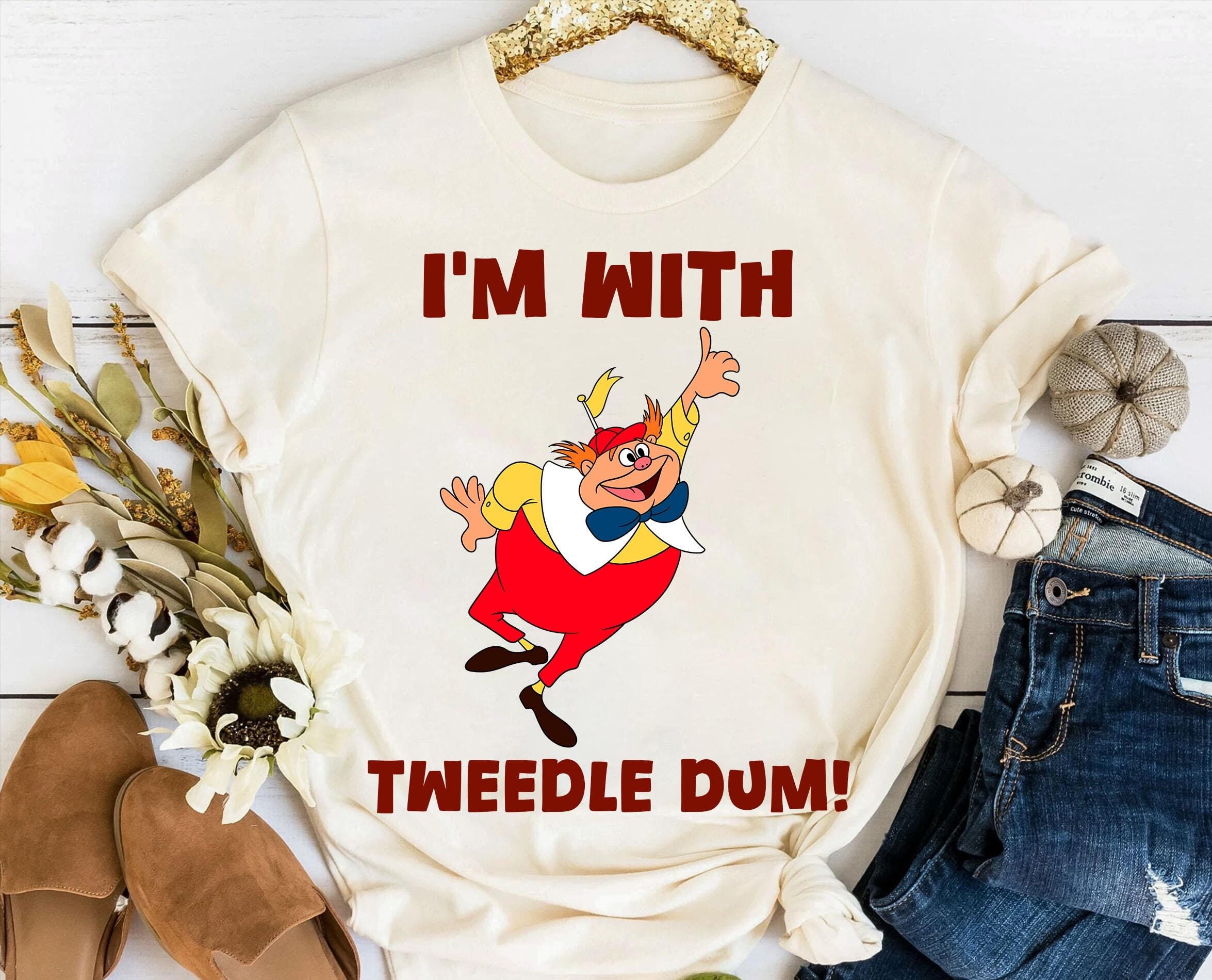 DeliFri Disney Alice In Wonderland I'm With Tweedledum Tweedledee Shirt ...