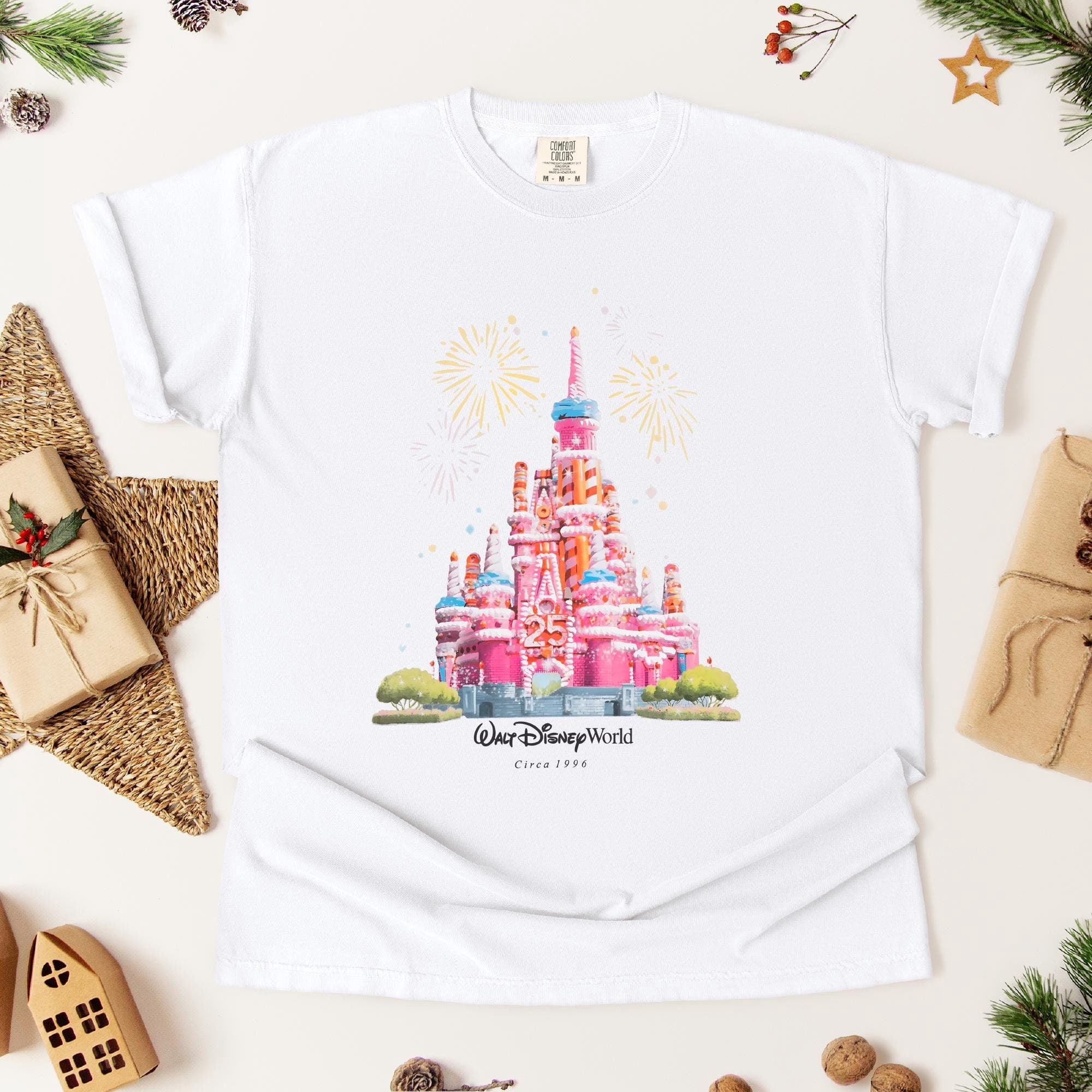 DeliFri Disney Castle 25th Anniversary T-Shirt - Fireworks ...