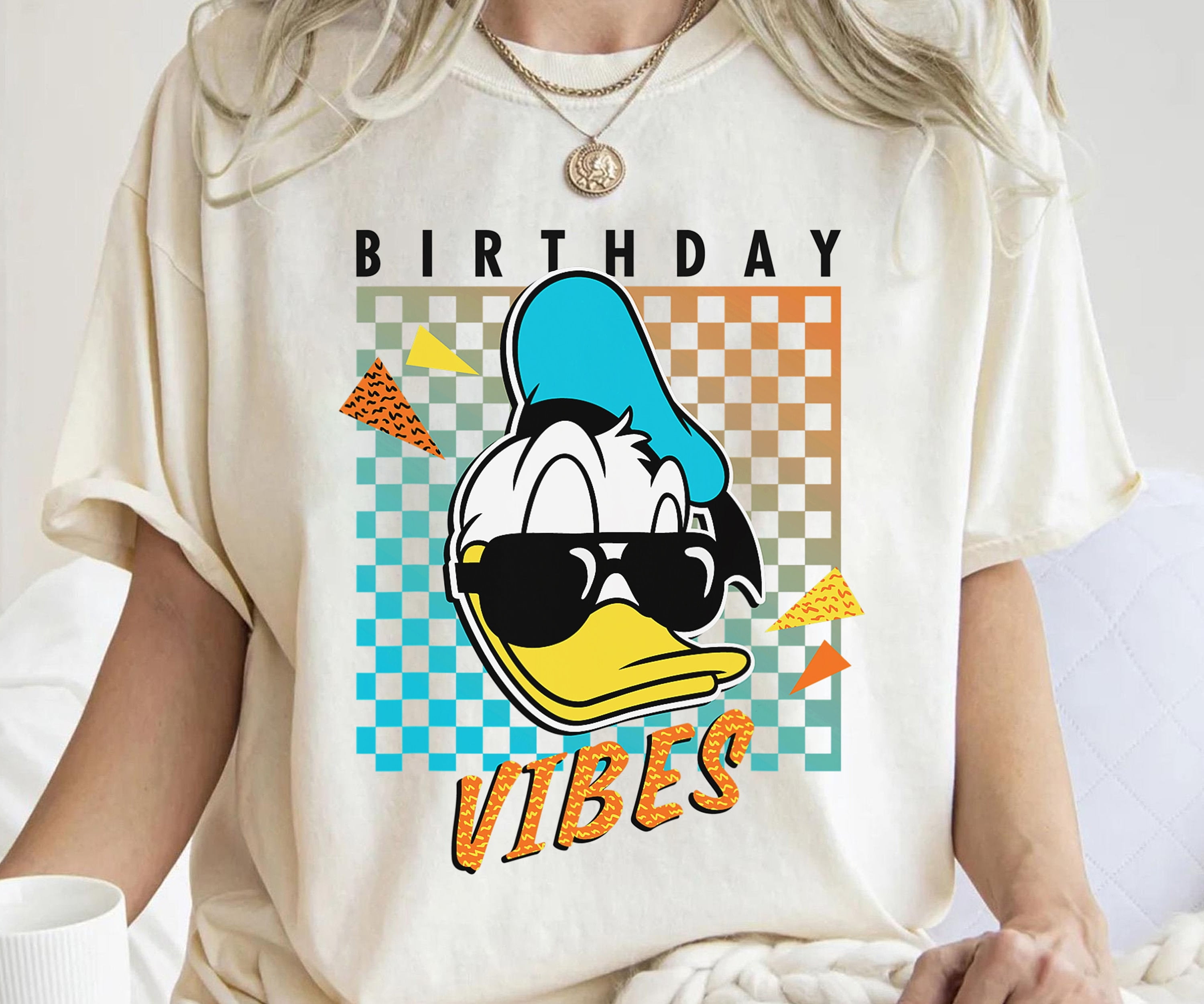 DeliFri Disney Donald Duck Birthday Vibes 80s Shirt, Donald Duck ...