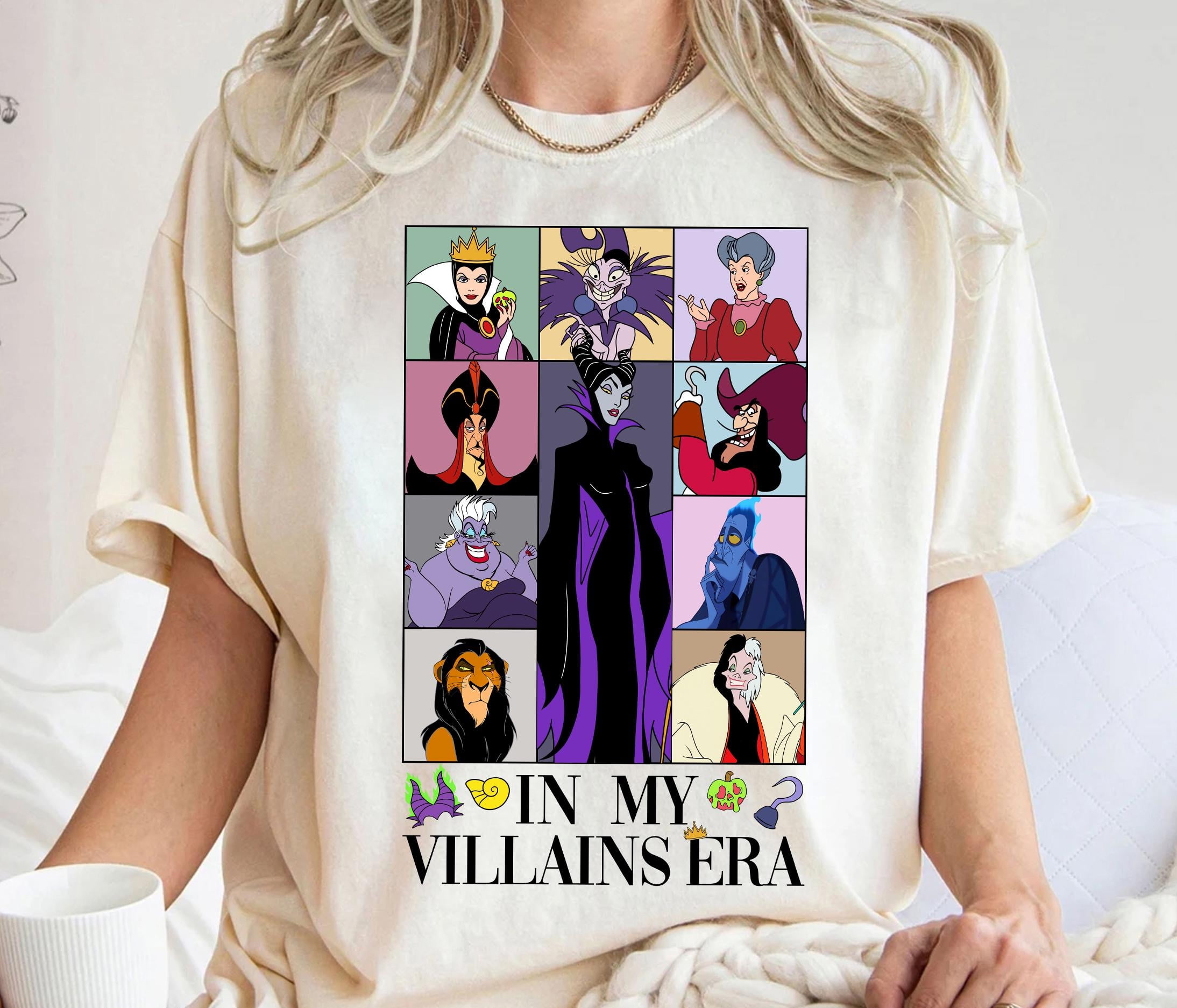 DeliFri Disney In My Disney Villains Era Shirt, Vintage Disney Villains Ursula Maleficent Evil ...