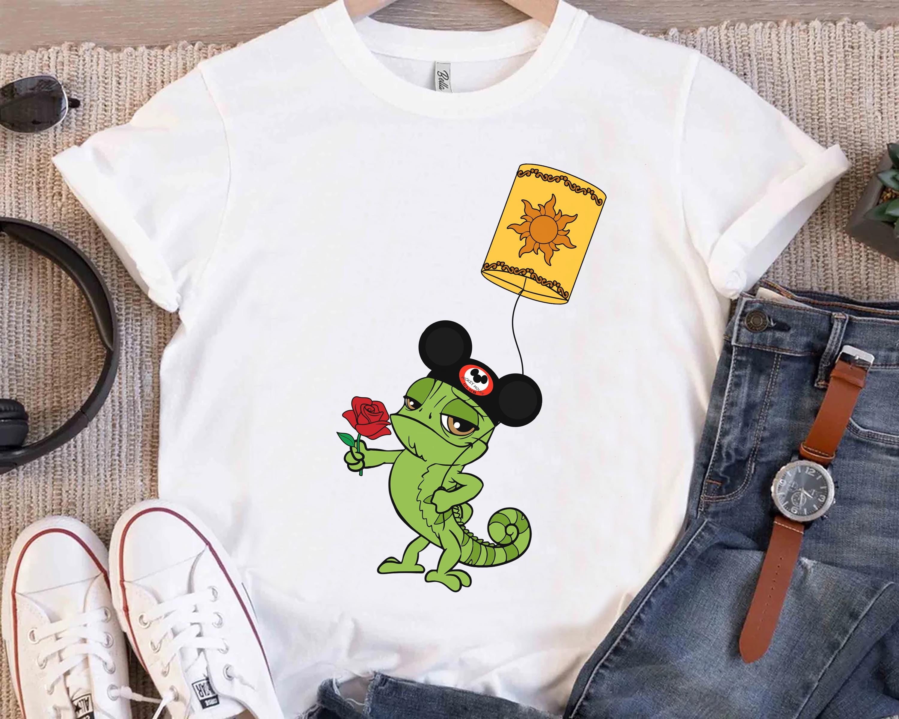 DeliFri Disney Tangled Pascal With Disney Hat And Rose Shirt, Tangled ...