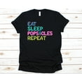 DeliFri Eat Sleep Popsicle Repeat Shirt, Popsicle Party, Ice Cream ...