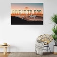 DeliFri Give It To God And Go To Sleep Wall Art Poster, Sunset Painting ...