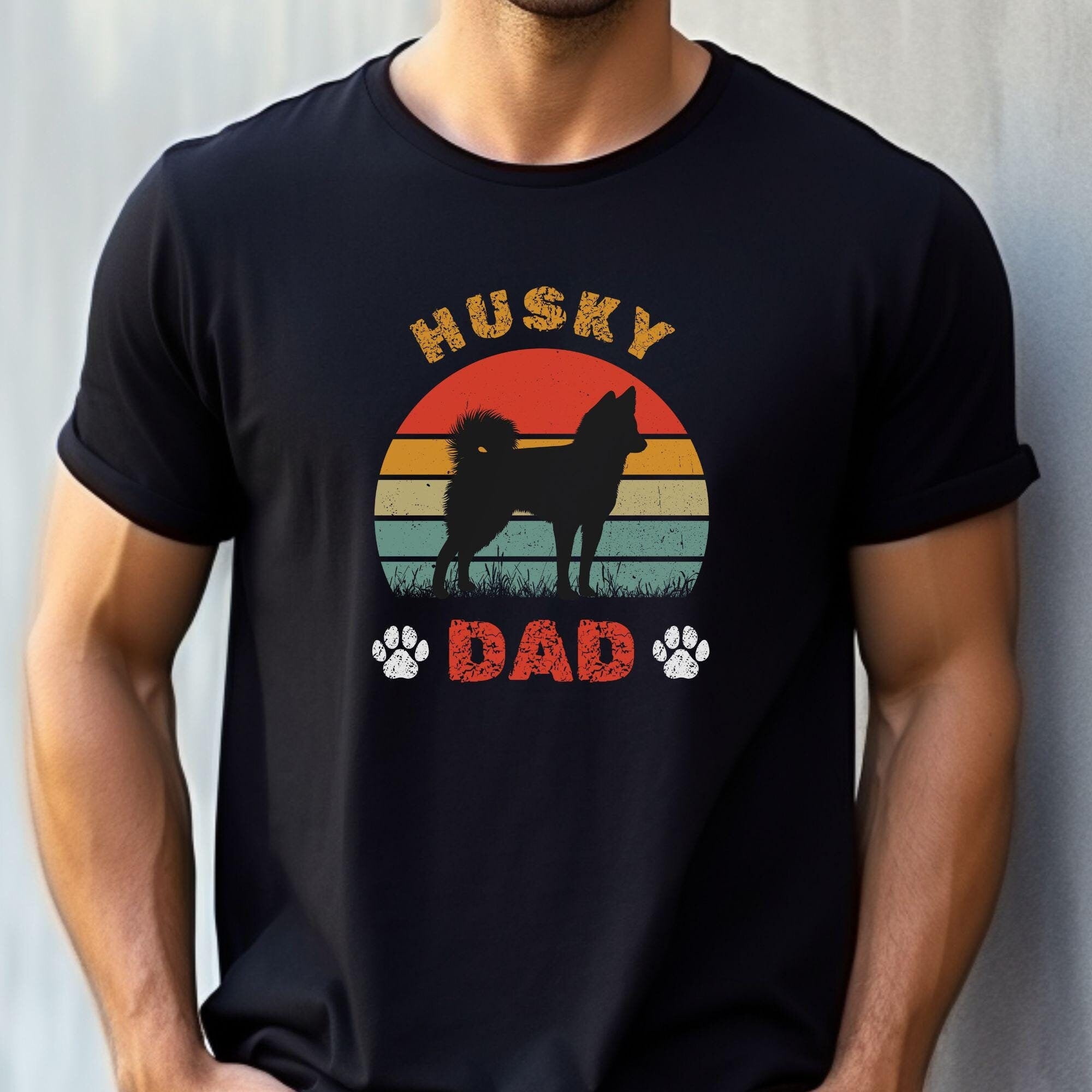 DeliFri Husky Dad T-Shirt, Dog Daddy Gift, Dog Dad T Shirt, Husky Shirt ...