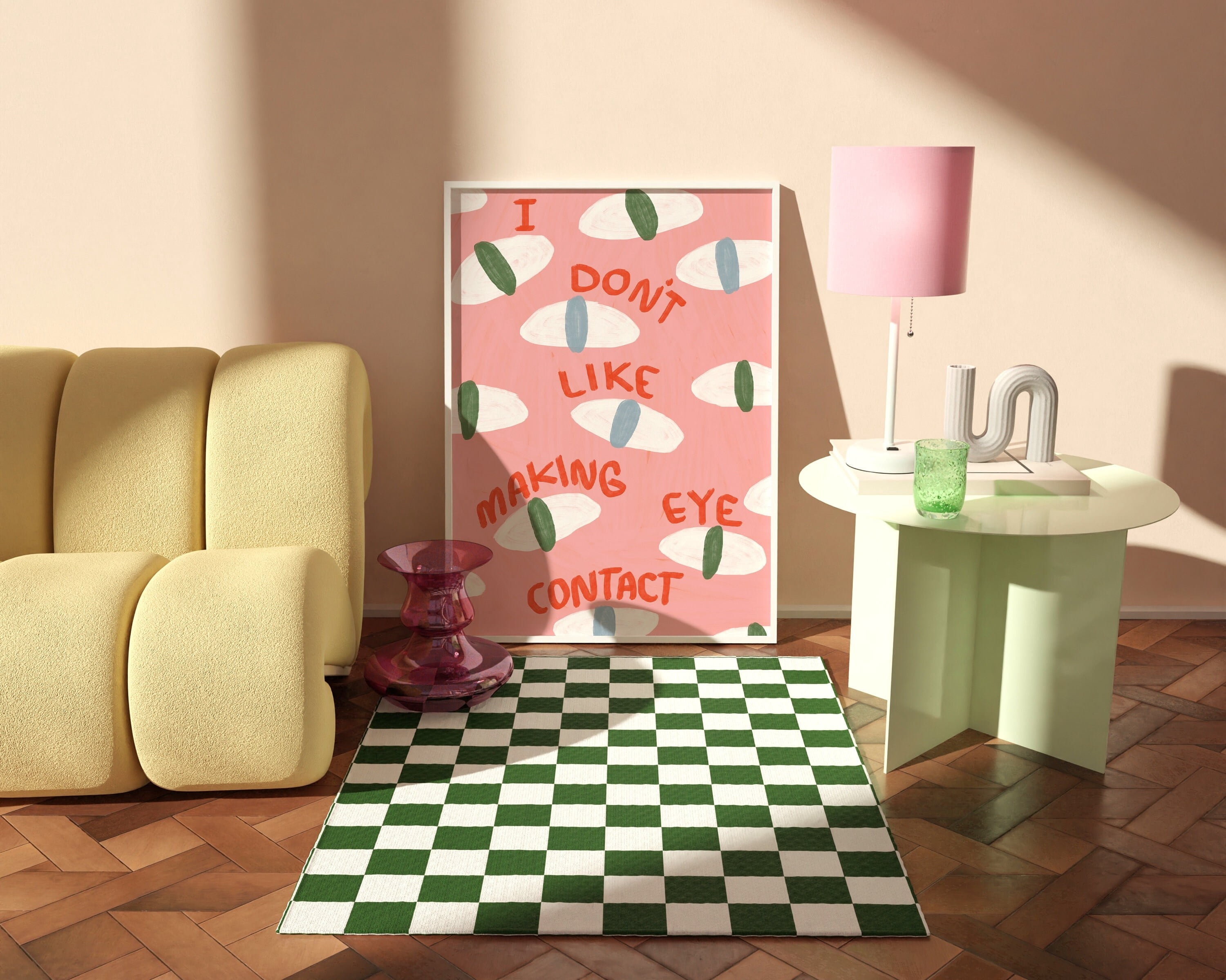 DeliFri I Don't Like Making Eye Contact Art Poster | Introvert Poster ...
