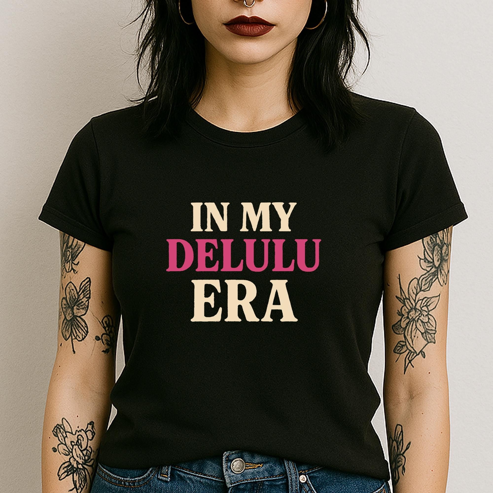 DeliFri In My Delulu Era Shirt - Delusional Graphic Tee for Bimbos, Sad ...