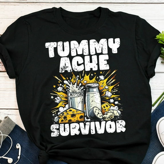 DeliFri Lactose Intolerant Shirt, Women, Men, Cute Dairy Free Gift, Dairy Lover Tshirt, Cheese ...