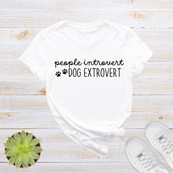 DeliFri People Introvert Dog Extrovert Shirt, Dog Lover Shirt, Dog ...