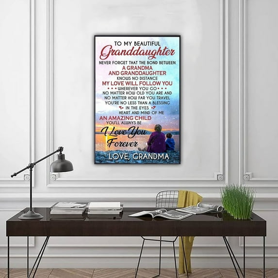 DeliFri Personalized To My Beautiful Granddaughter Poster, Custom ...