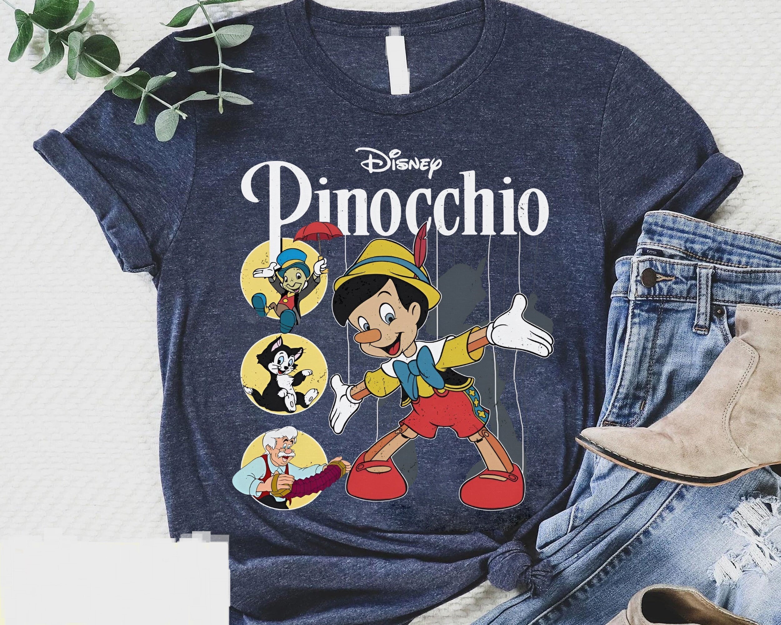 DeliFri Pinocchio Vintage Movie Characters Group Shot, Disney Pinocchio ...