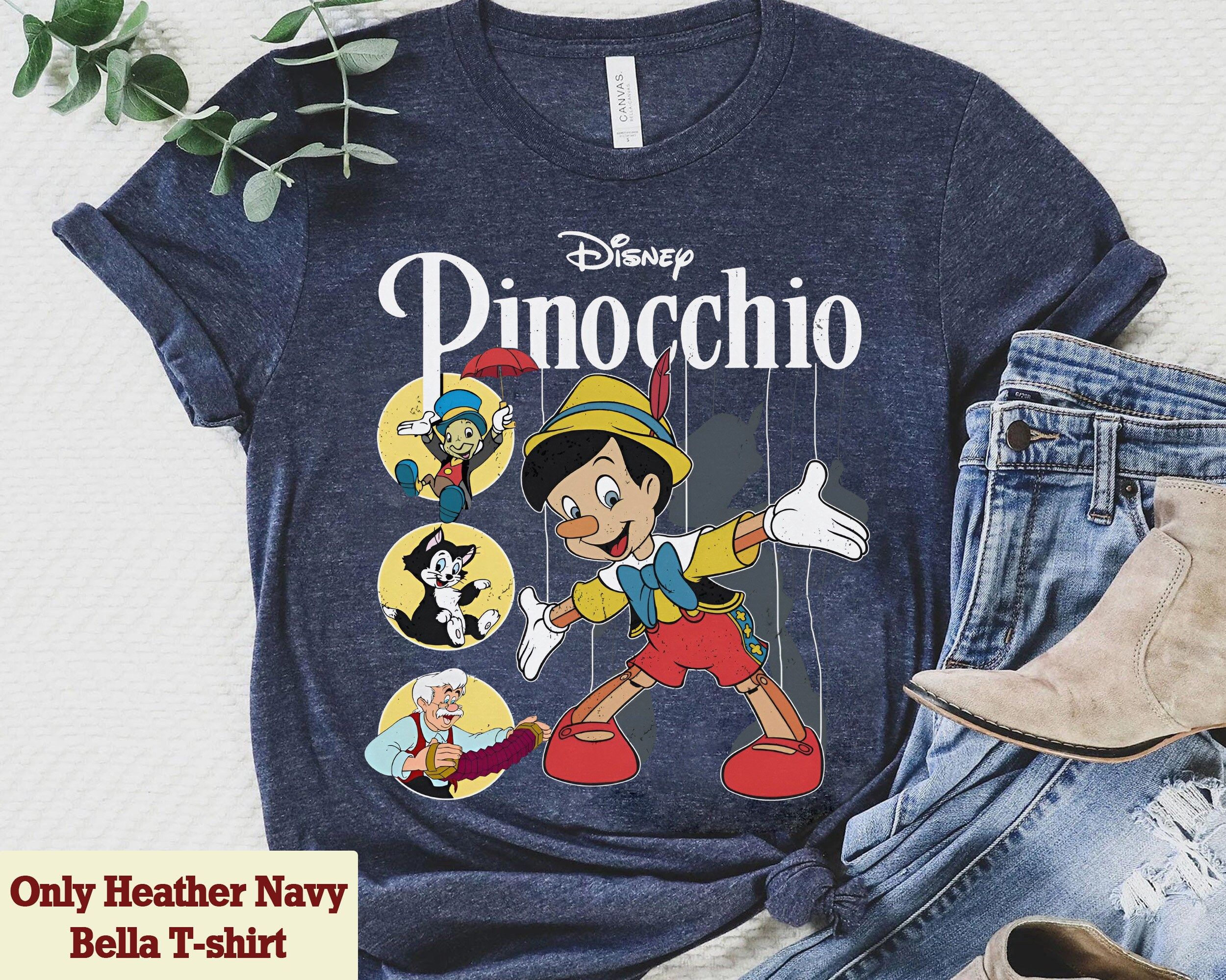 DeliFri Pinocchio Vintage Movie Characters Group Shot, Disney Pinocchio ...