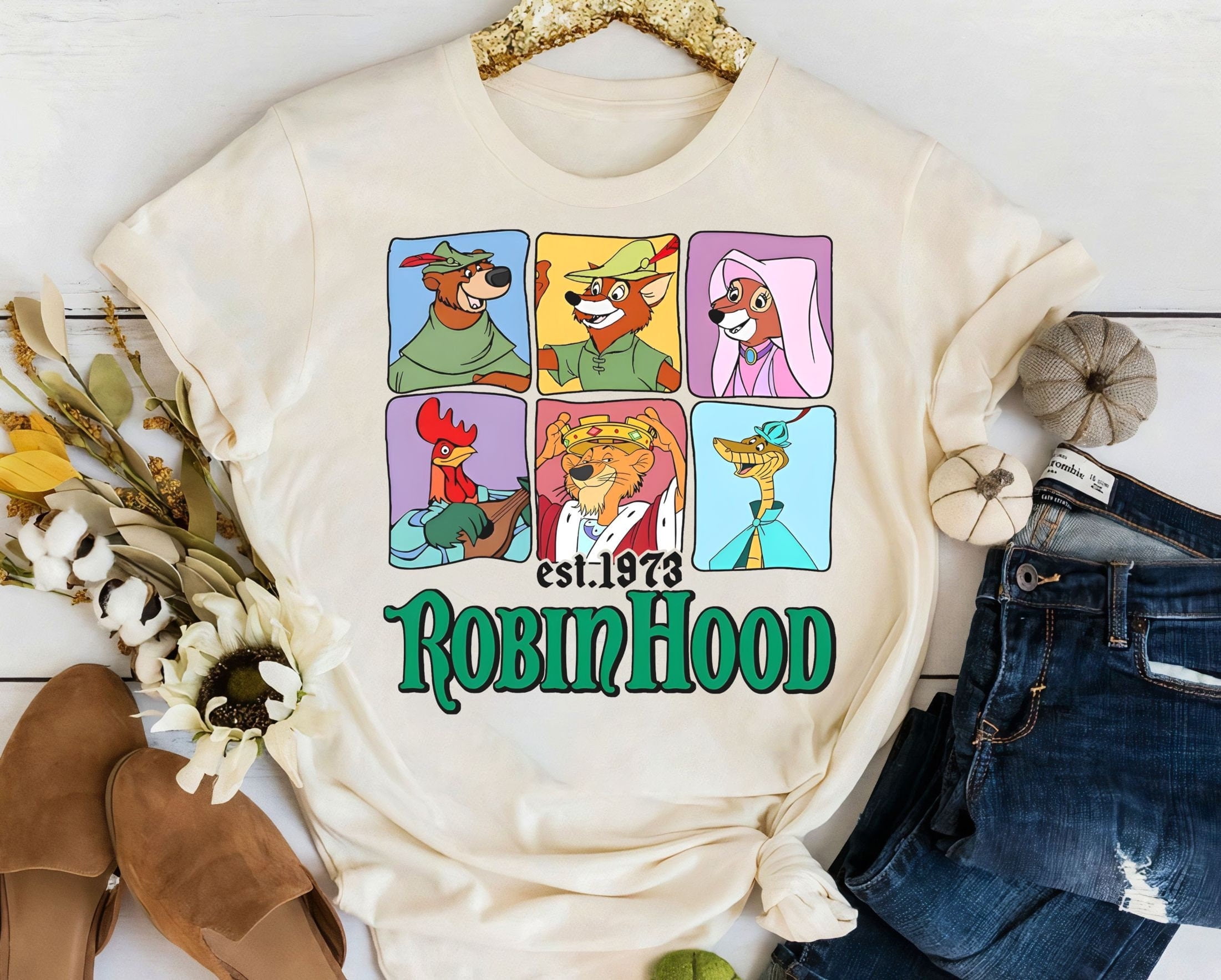 DeliFri Retro Disney Robin Hood Characters Est. 1973 Sweatshirt ...