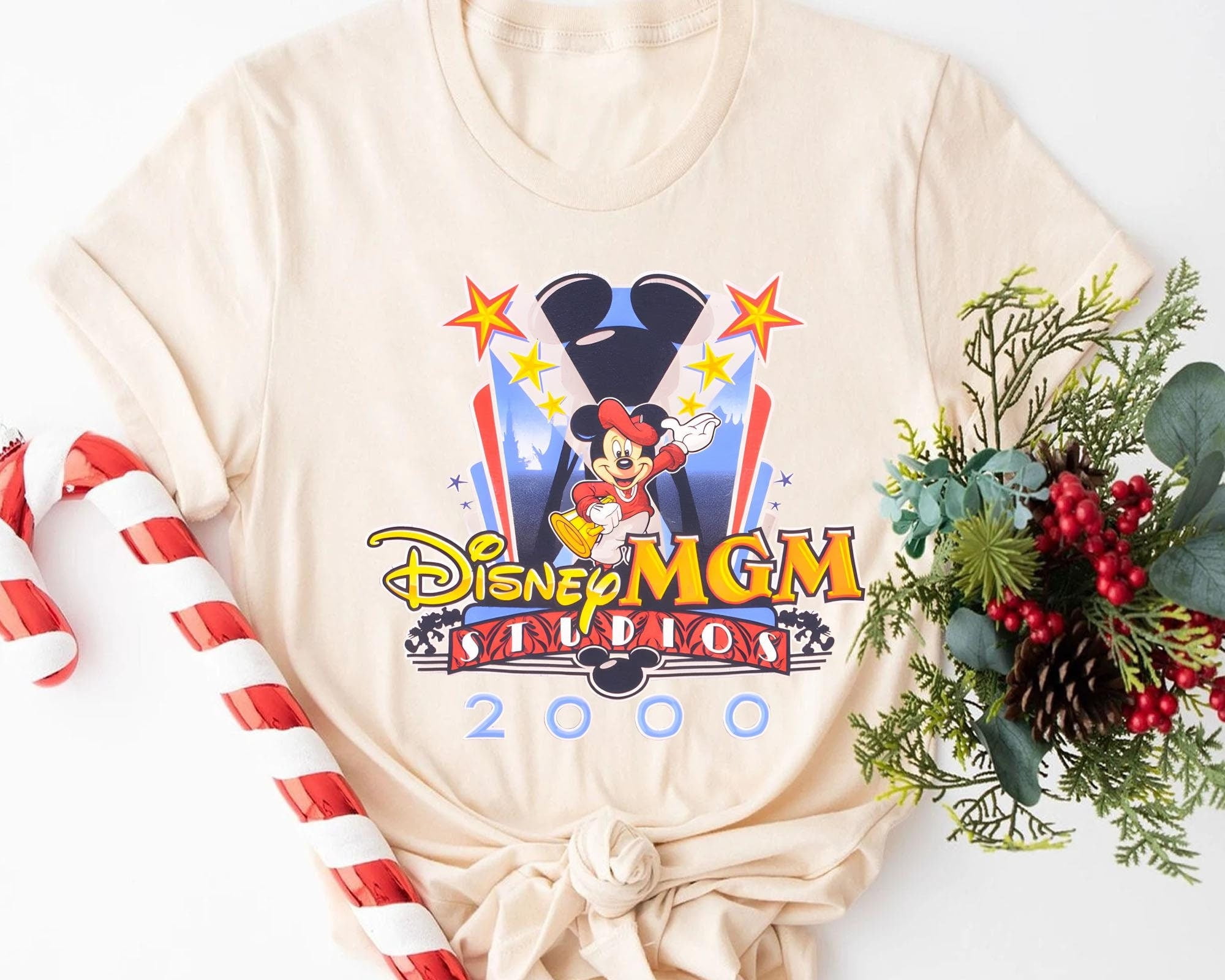 DeliFri Retro Mickey Mouse Mgm Studios T-Shirt, Disney Theme Park T ...