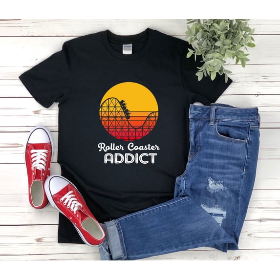 DeliFri Retro Roller Coaster Shirt, Roller Coaster Addict, Roller ...