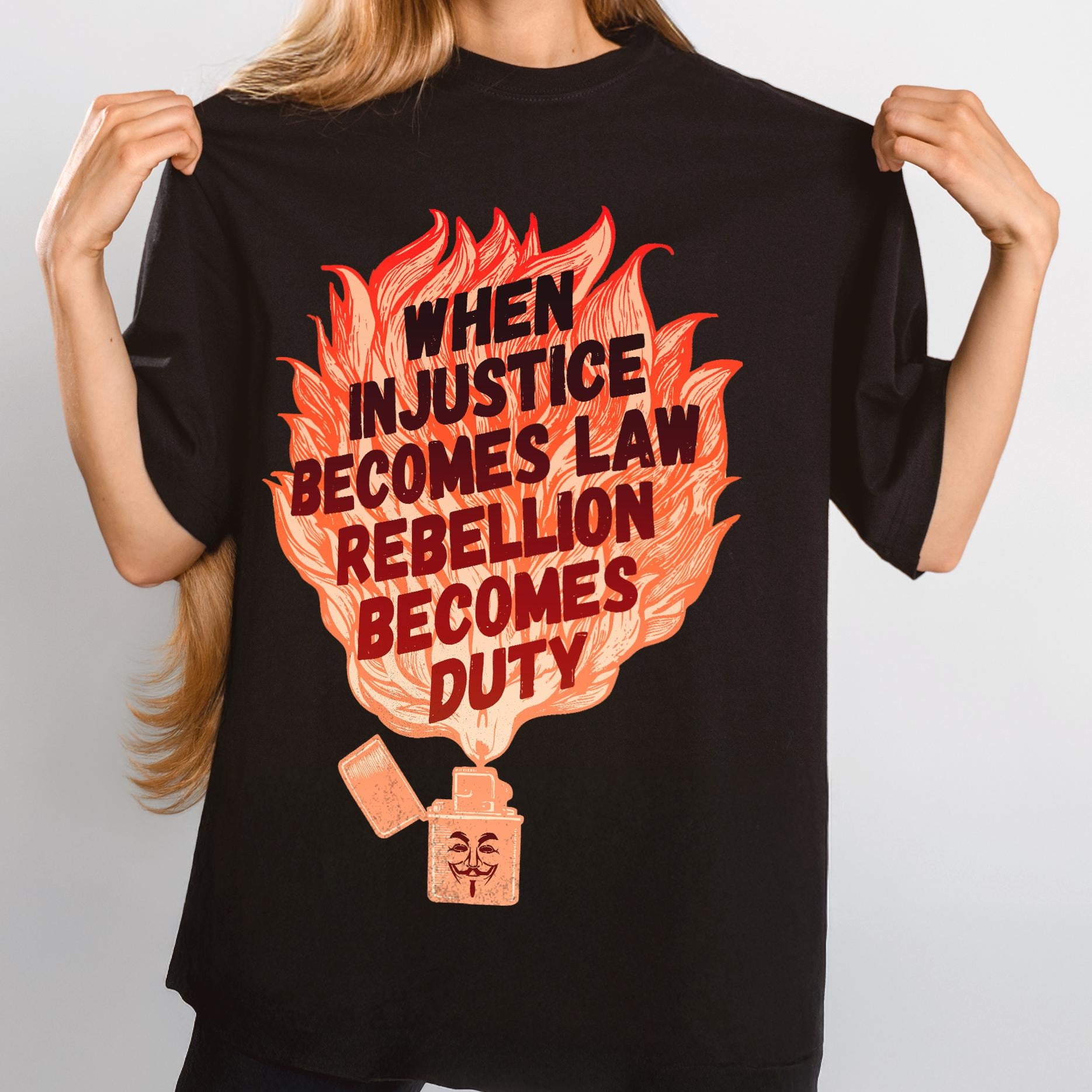 DeliFri Revolution Shirt Rebellion Graphic Tee Guy Fawkes Aesthetic ...